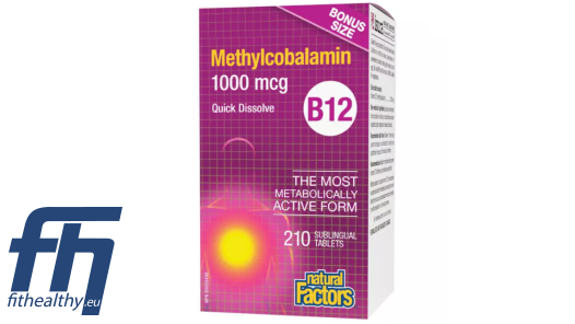 Natural Factors Vitamin B12 Methylcobalamin 1000 mcg 210 tab | Premium ...