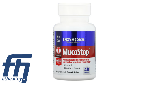 Enzymedica MucoStop 48 caps | Premium Supplements, Vitamins & Herbs ...