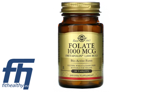 Solgar Folate 1000 mcg (Metafolin) 60 tab | Premium Supplements ...