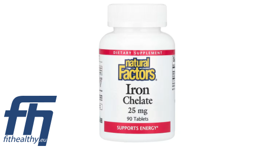 Natural Factors Iron Chelate 25 mg 90 tab | Premium Supplements ...