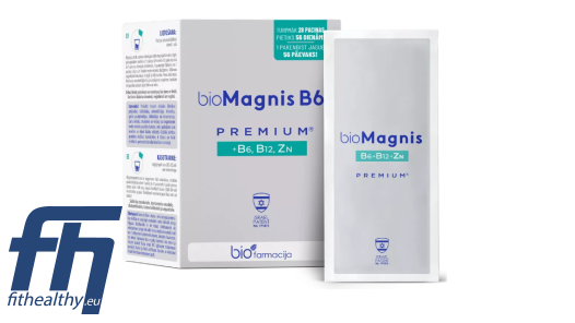Biofarmacija bioMAGNIS B6 premium +B6, B12 & Zinc 28 pack | Премиальные ...