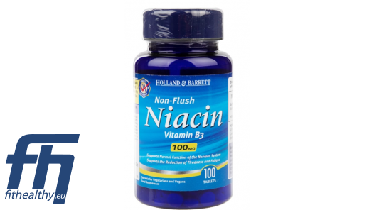 Holland & Barrett Non-Flush Niacin B3 100 mg 100 tab | Premium ...