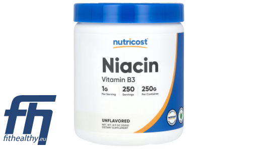 Nutricost Niacin (Vitamin B3) 250 g | Premium Supplements, Vitamins & Herbs | FitHealthy.eu