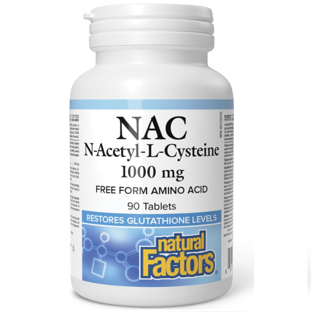 Natural Factors N-Acetyl-L-Cysteine 1000 mg 90 tab | Premium ...